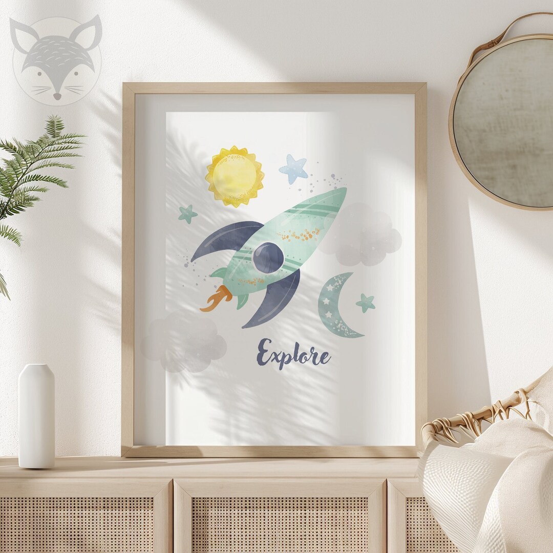 Space Poster Explore, Space Wall Art, Space Nursery Decor, Space Themed ...