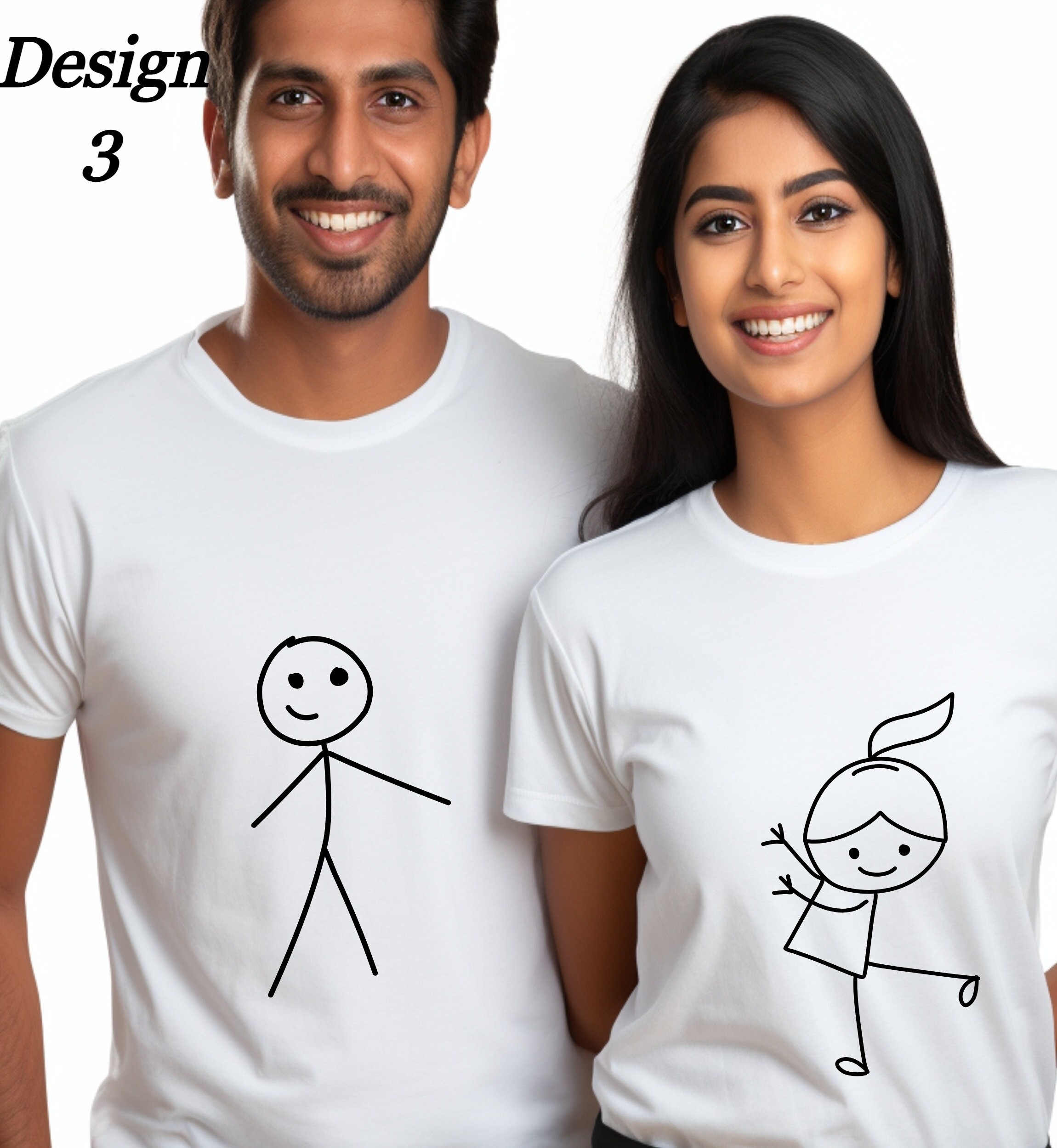 Custom Couple Stick Figure Shirt, Funny Halloween Party Women and Men ...