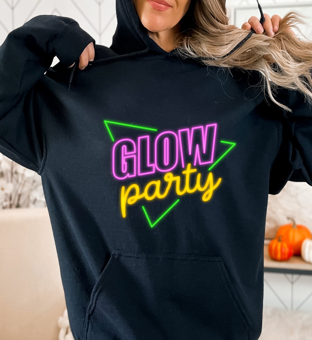 Neon Glow Party Hoodie, Cute Neon Color Gift, Trendy Women Hoodie ...