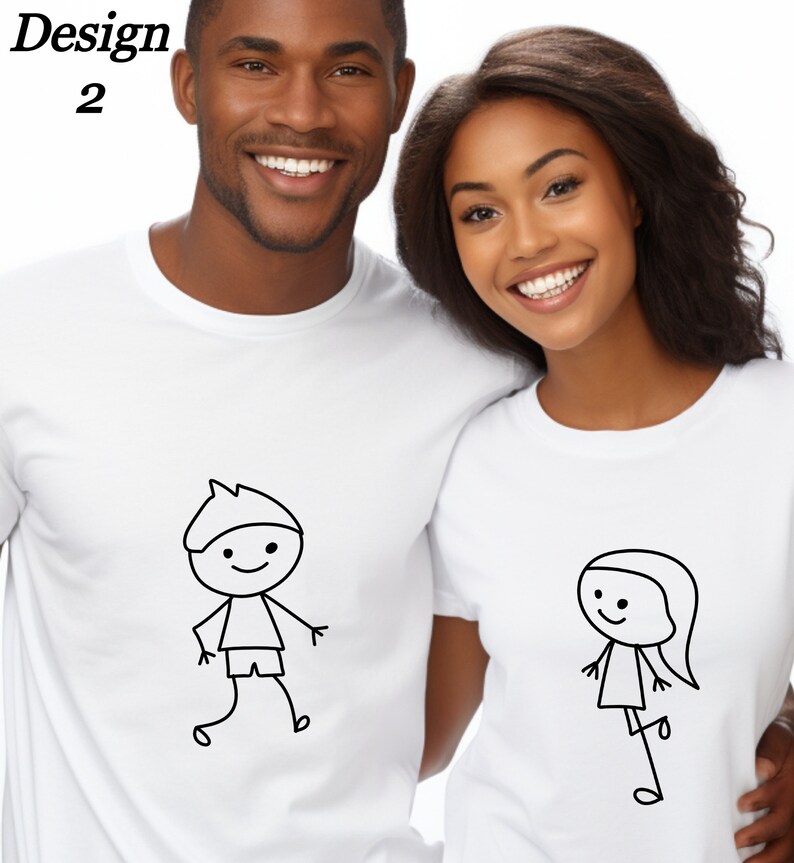 Custom Couple Stick Figure Shirt, Funny Halloween Party Women and Men ...