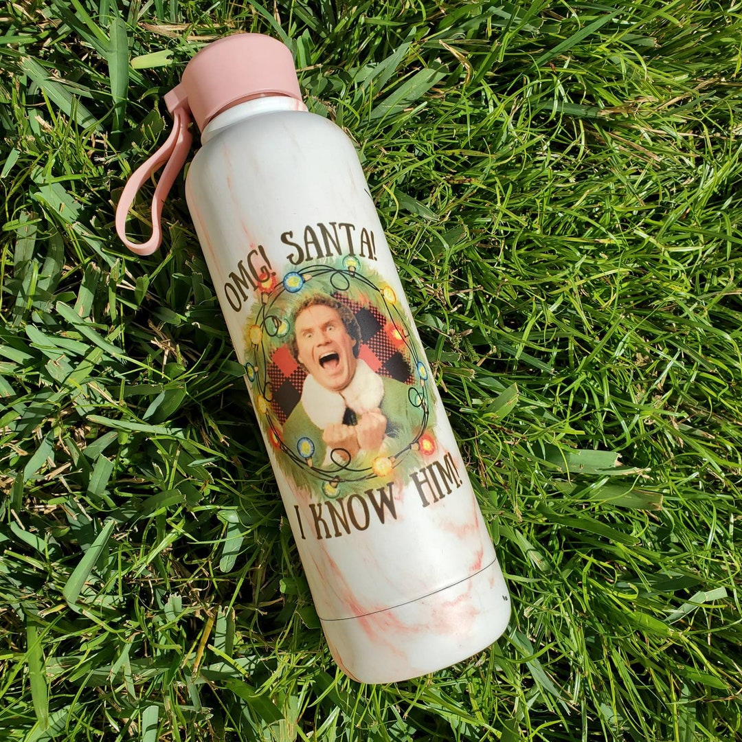 Christmas Elf Tumbler, Elf Water Bottle, Buddy Elf, I Know Santa ...