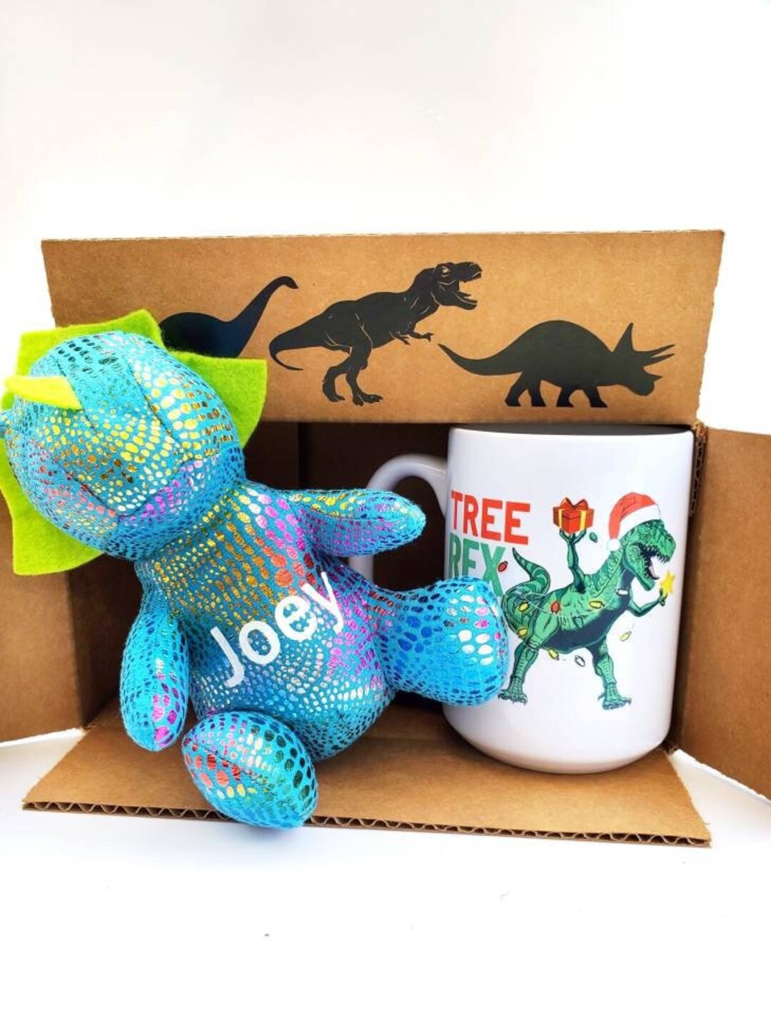 Dinosaur Mug Set, Custom Kids Mugs, Personalized Dinosaur, Christmas Mug, Children Holiday Mug ...