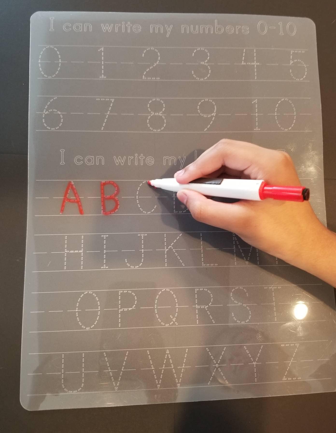 Early Learning Abc Tracing Mat Dry Erase Tracing Mat Dry | Etsy