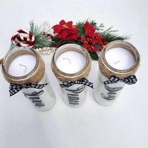 Decorative Candles, Joy, Peace and Love Candles, Home Decor, Christmas ...