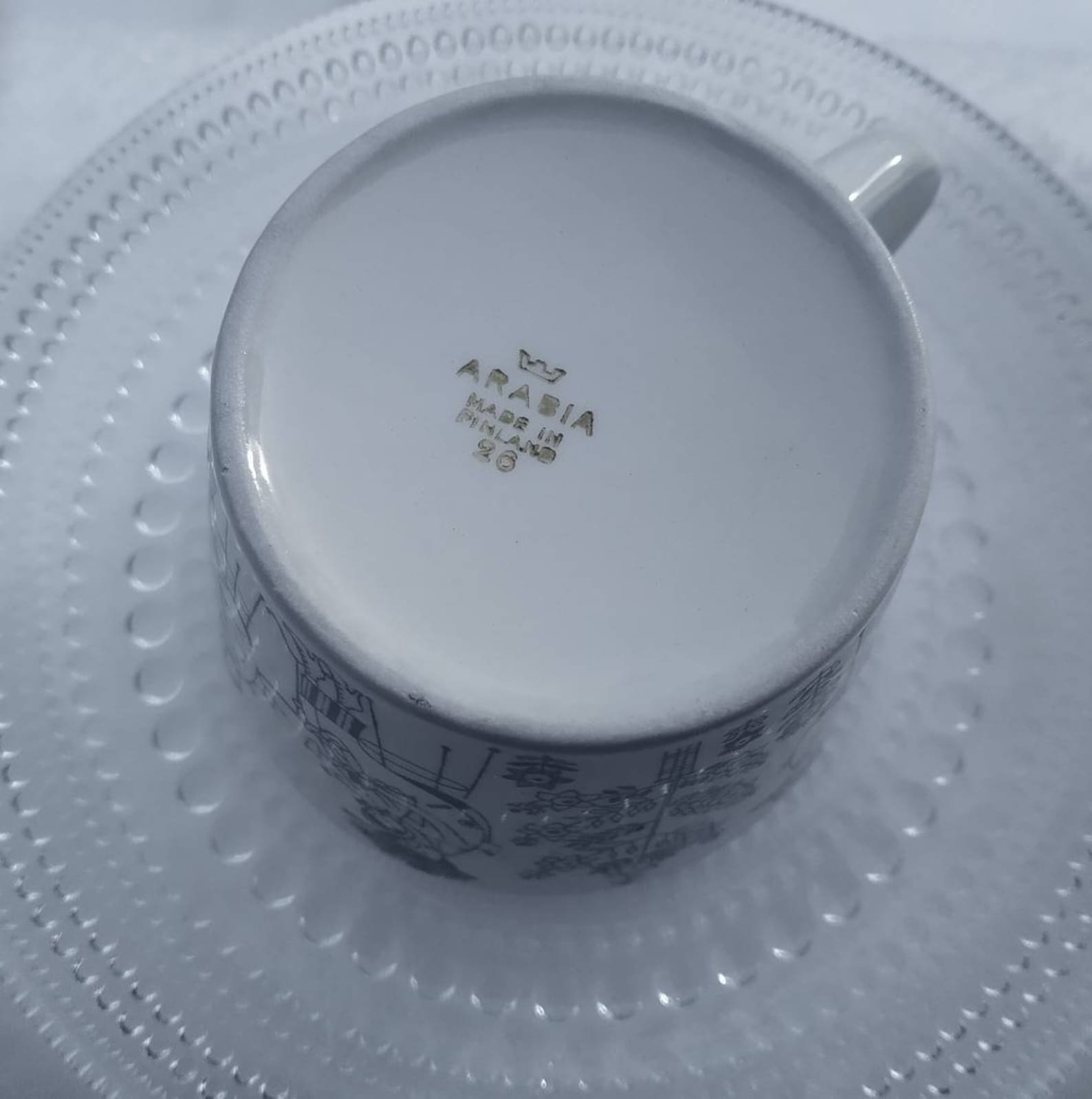 Arabia Emilia Tea Cup and Saucer Raija Uosikkinen Arabia Finland - Etsy