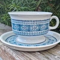 Arabia Musta Ruusu/black Rose Tea Cup and Saucer Esteri Tomula Koralli ...