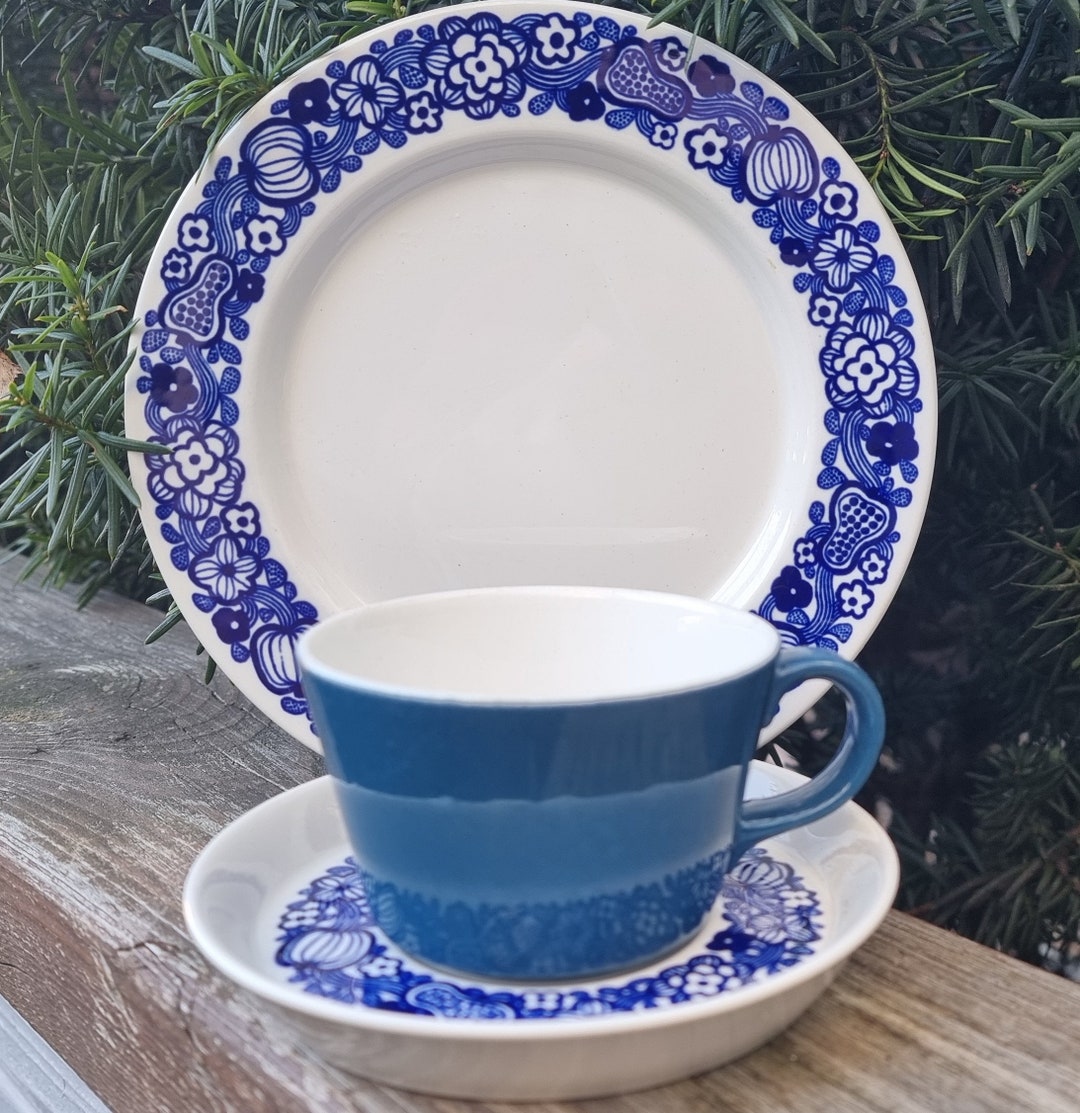Arabia Kurpitsa Coffee Cup and Saucer and Side Plate Raija Uosikkinen ...