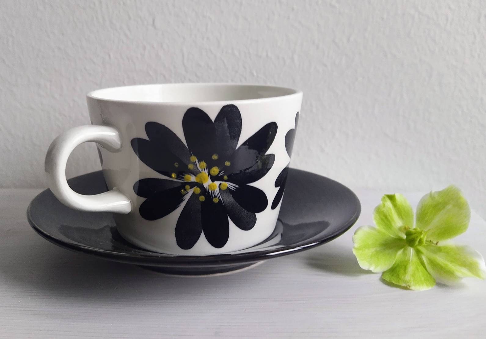 Arabia Rare Handpainted Lea Tea Cup and Saucer New Condition Arabia ...