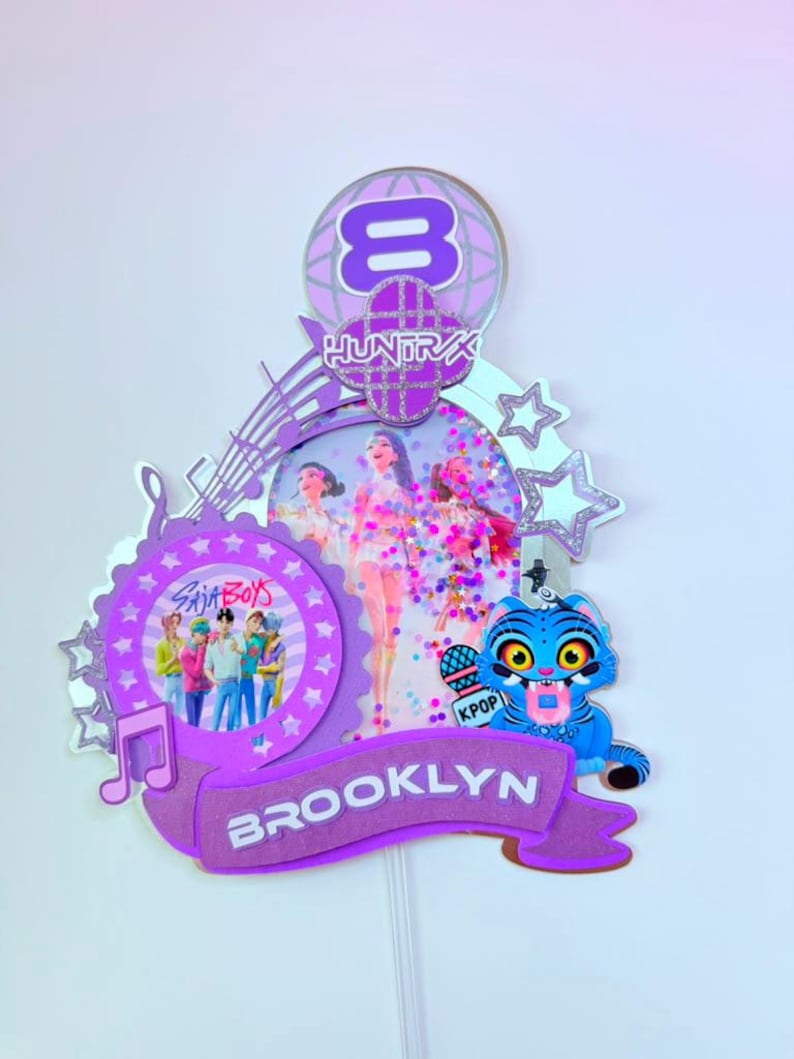 K Pop Demon Hunter Cake Topper: Personalized Huntrix / Saja Boys Party ...