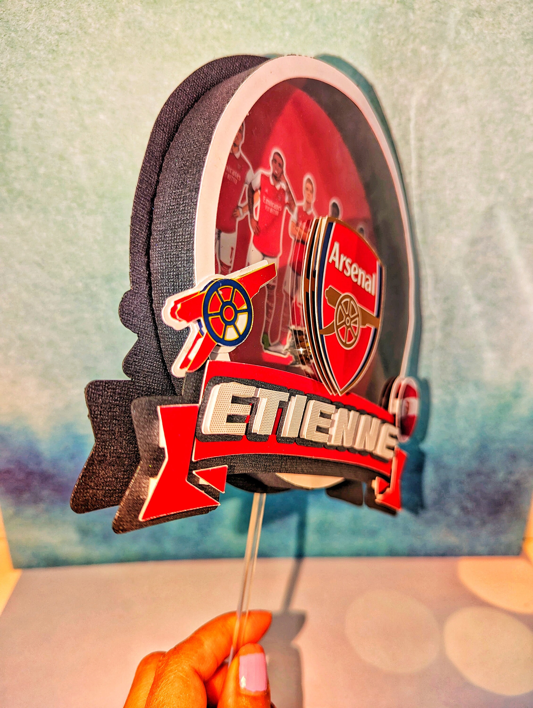 Arsenal Shaker Cake Topper With Light / Custome Gift With - Etsy