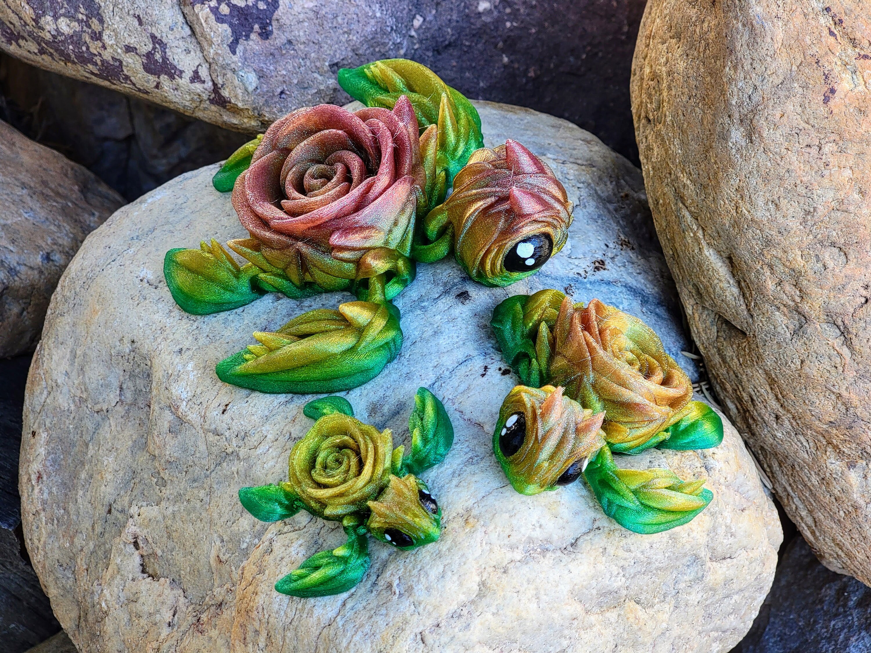 Articulated Rose Turtle Cute 3D Printed Turtle Toy Custom - Etsy