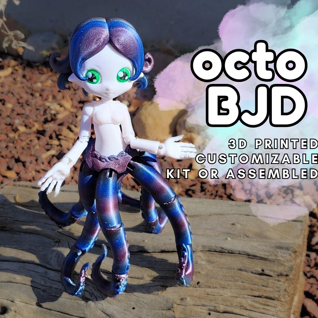 Octopus Mermaid BJD, Ball Jointed Doll Kit, Kit or Fully Assembled, 10 ...