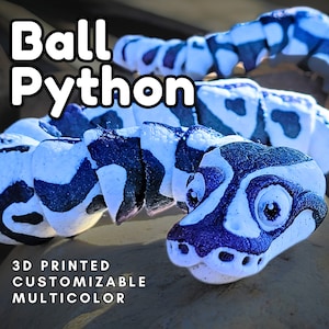 Ball Python Fidget Toy in Multicolor, Articulated Snake, ADHD Fidget ...