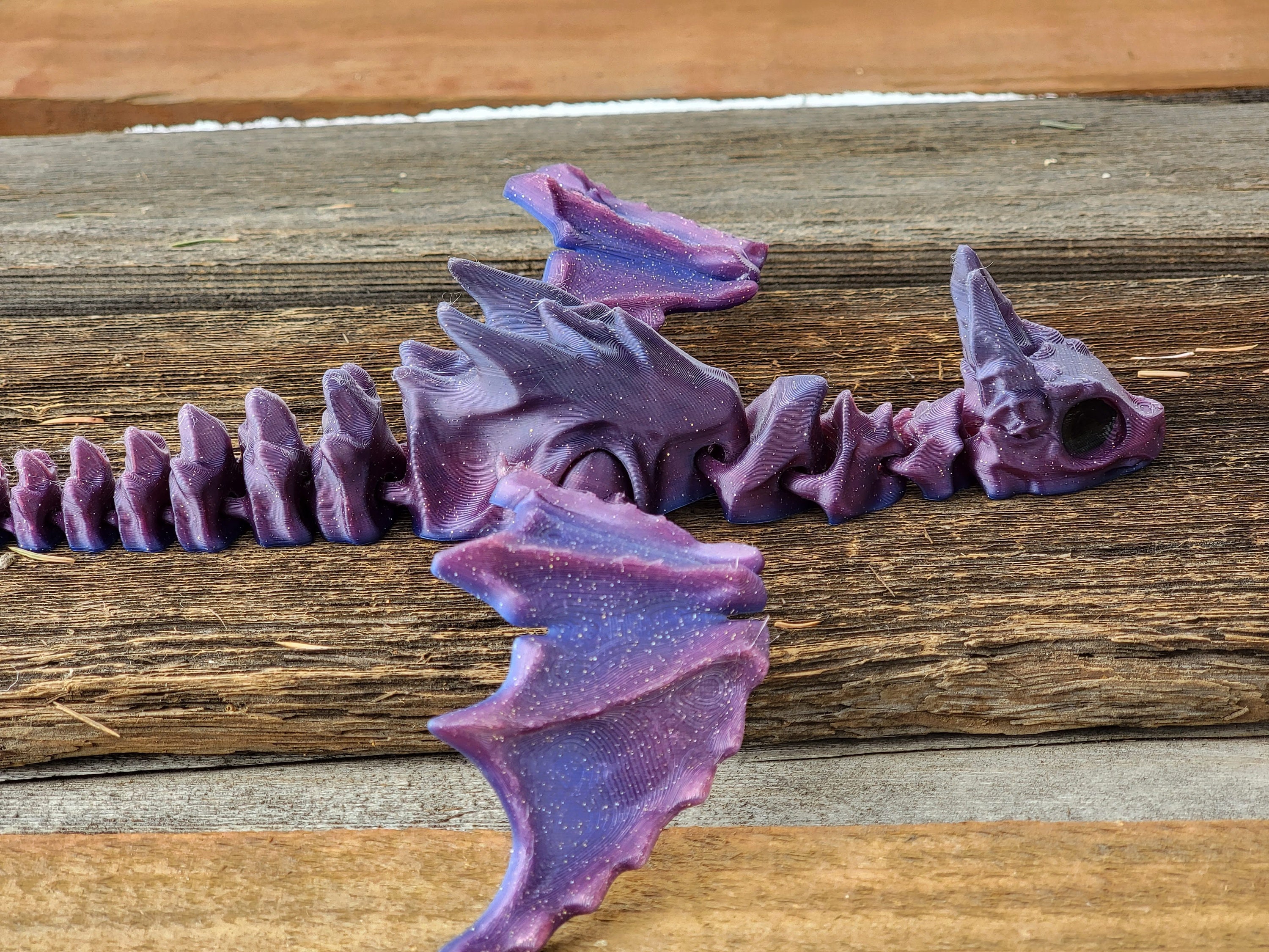 Articulated Skeleton Dragon Fidget Toy Sensory Bone Dragon - Etsy