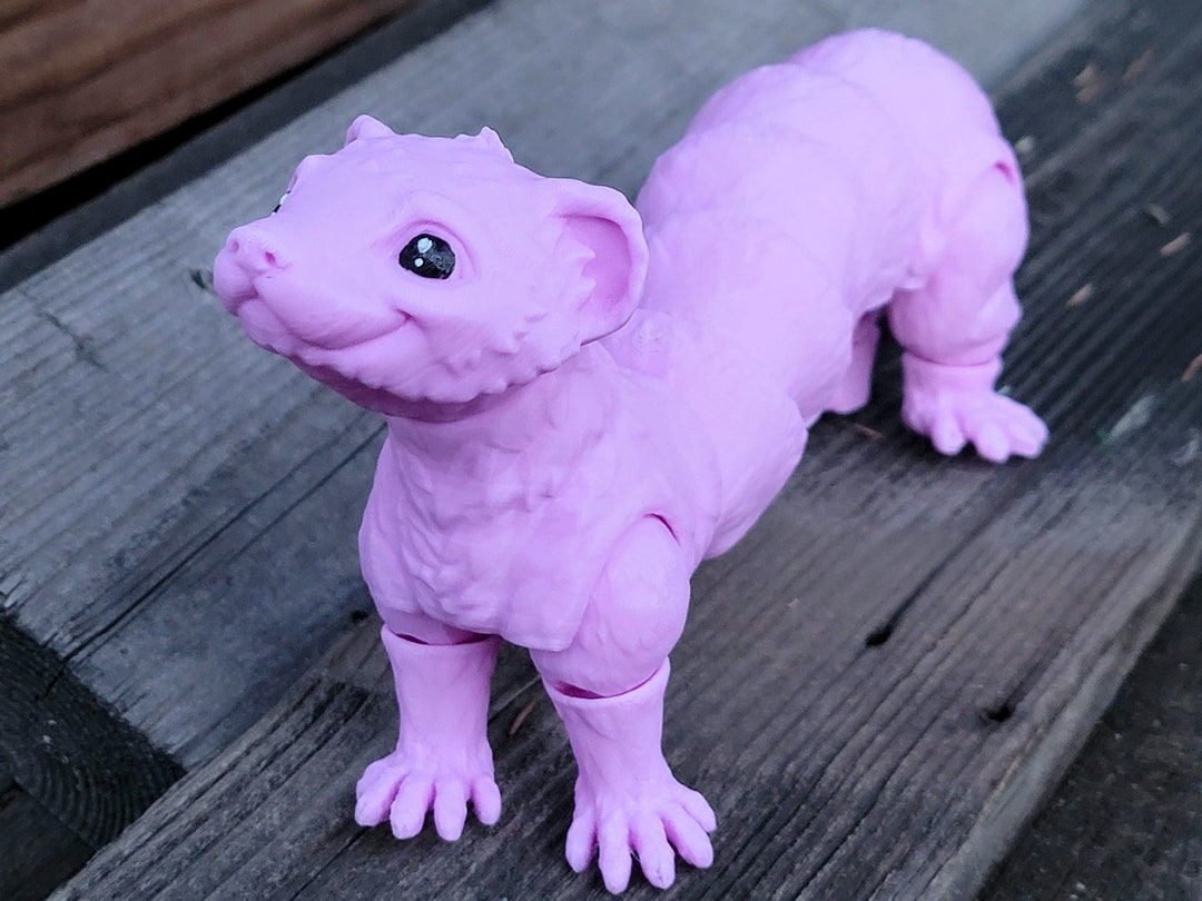 Cute Articulated Ferret, Desk Fidget Toy, Sensory Toys Adult, ADHD ...