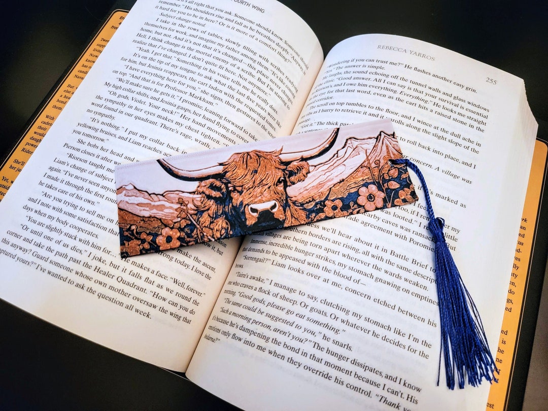 Highland Cow Bookmark, 3D Printed Bookmark, Cute Cow Gift, Scotland ...