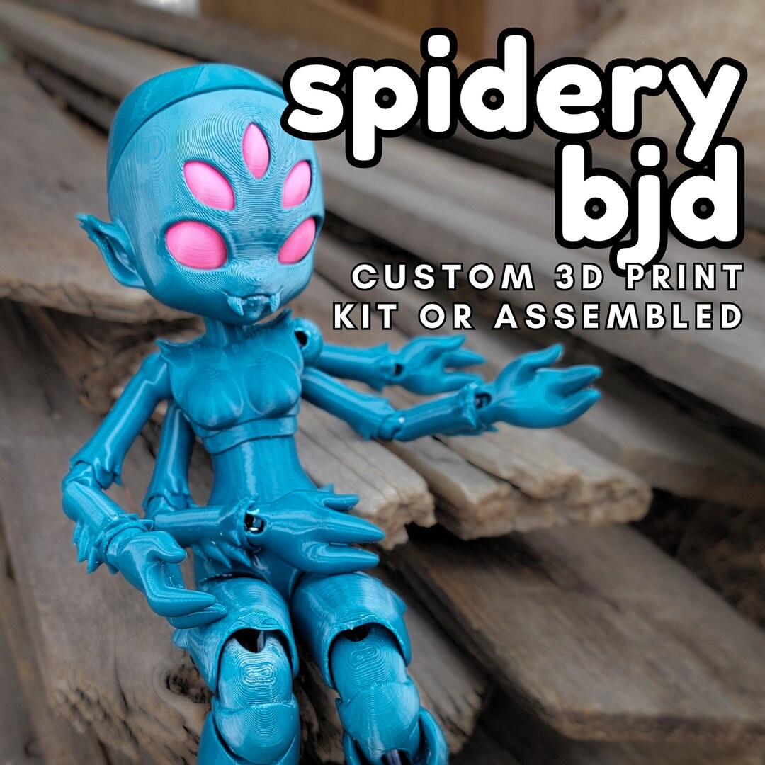 Spidery BJD, Ball Jointed Doll Kit, Comes in Kit or Fully Assembled, 10 ...