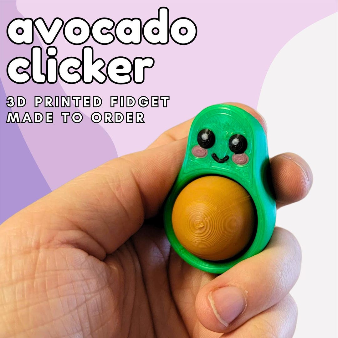 Avocado Clicker, Keyboard Fidget, Keychain Clicker, Cute Avocado Fidget ...