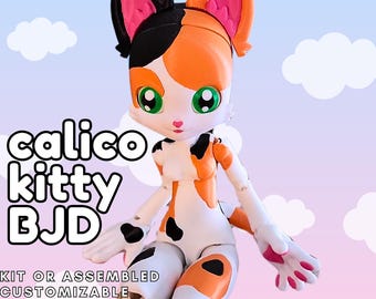 Kitty BJD, Ball Jointed Doll, Fully Assembled, 10'' Tall, DIY ...