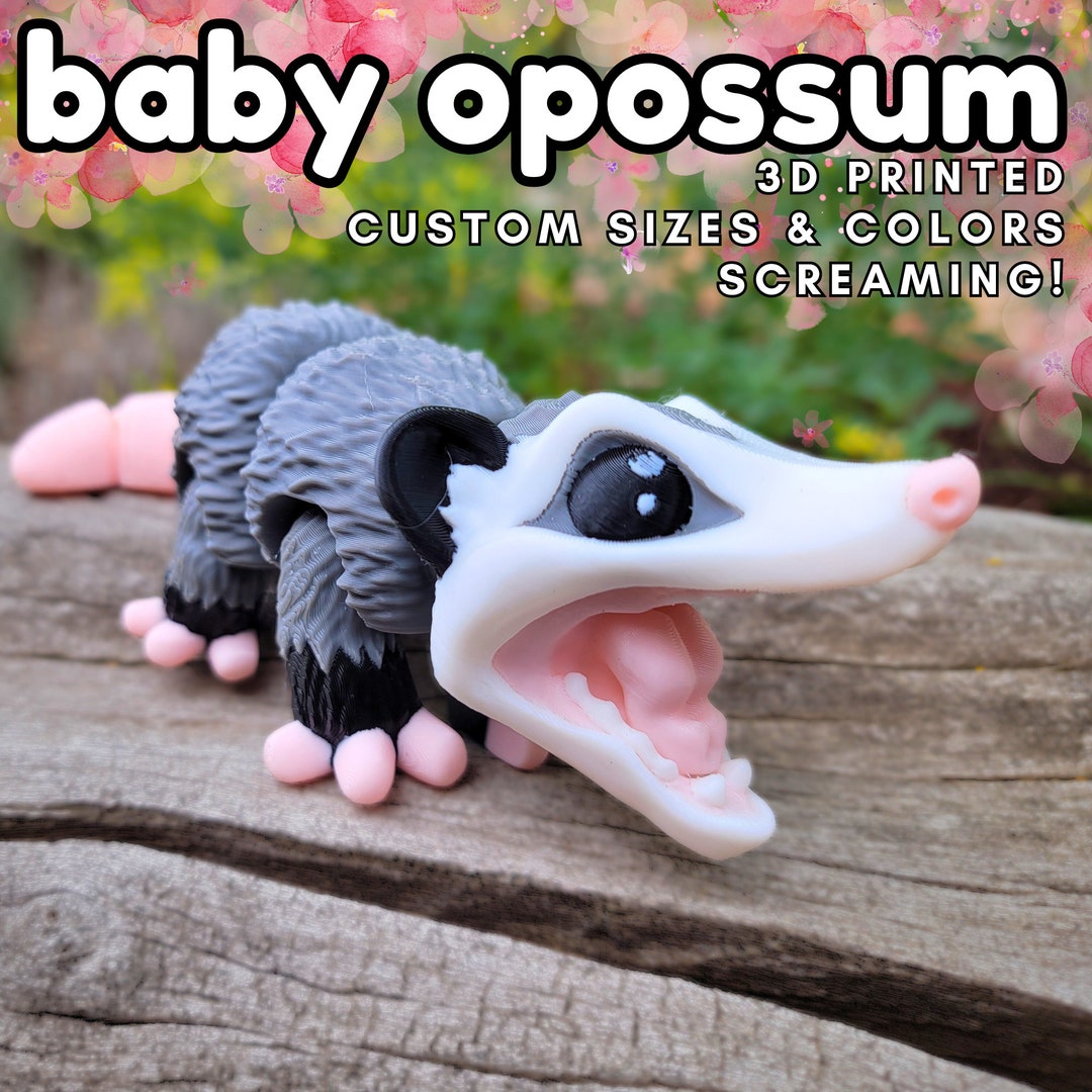 Baby Opossum Fidget Toy, Desk Fidget Toy, Sensory Toys, ADHD Fidget, 3D ...