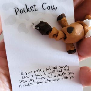 Pocket Cow, Tiny Flexi Friend, Cute Gift for Friends, Highland Cow ...