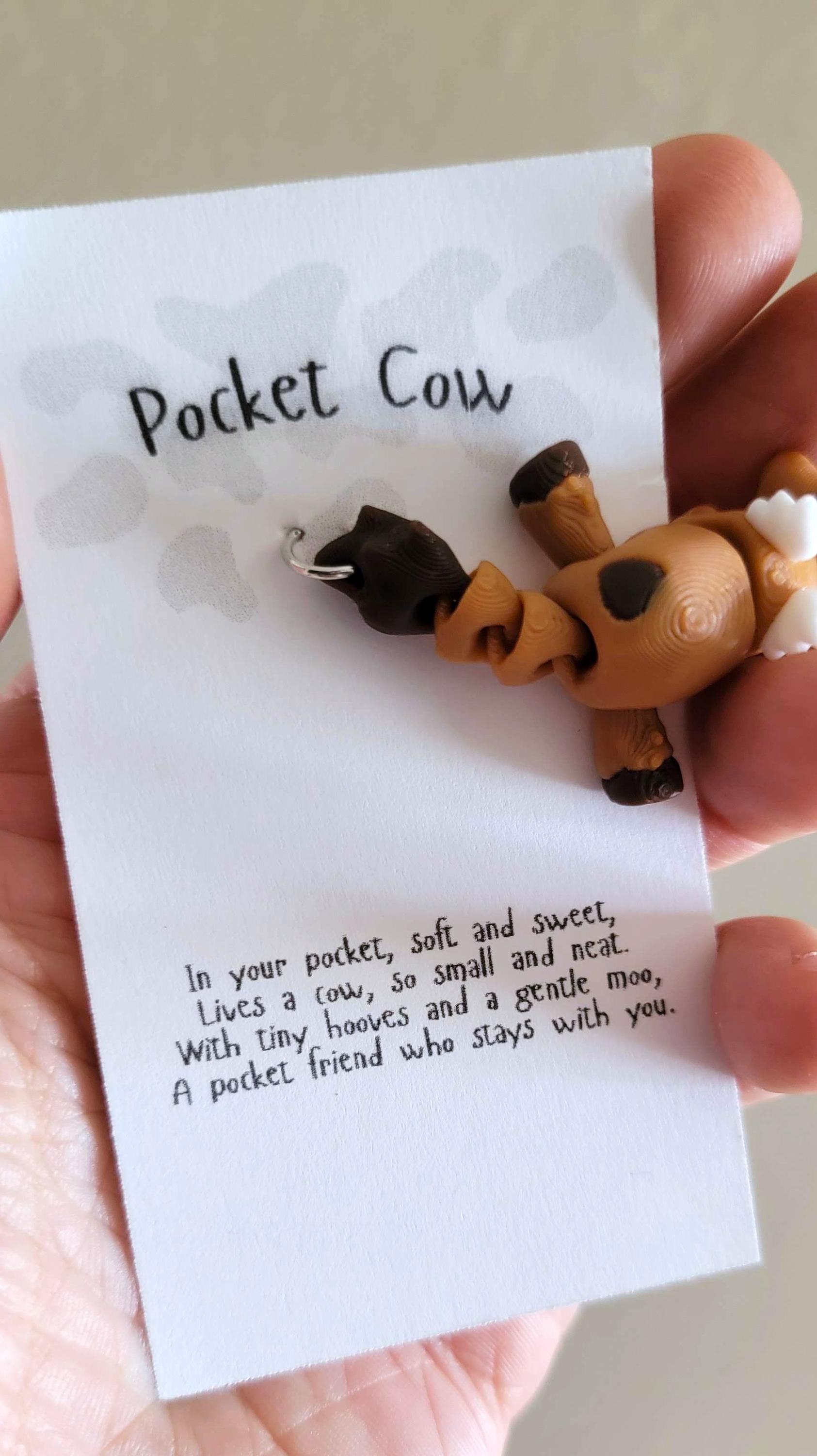 Pocket Cow, Tiny Flexi Friend, Cute Gift for Friends, Highland Cow ...