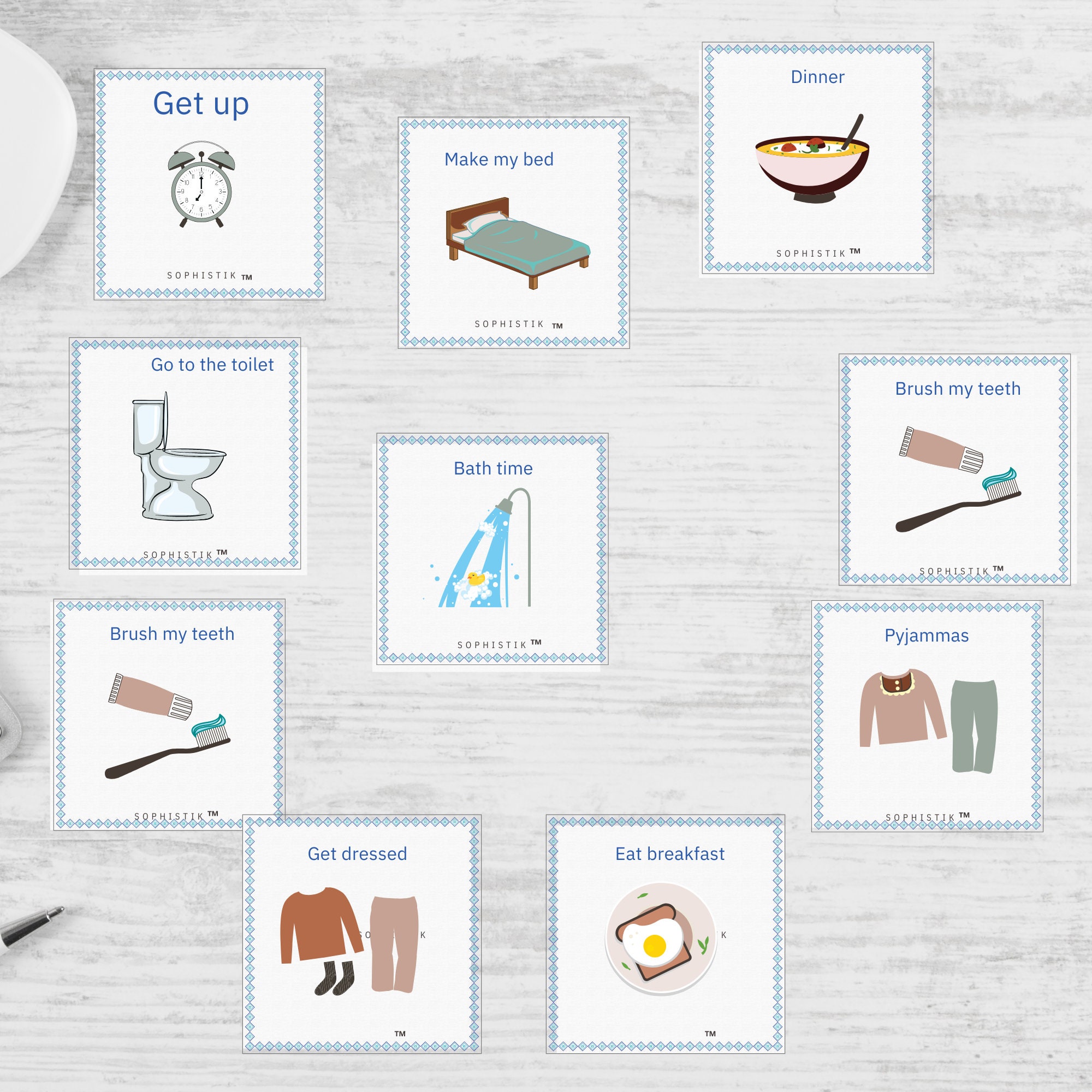 VISUAL COMMUNICATION PECS Aba Therapy Morning Routine - Etsy Australia