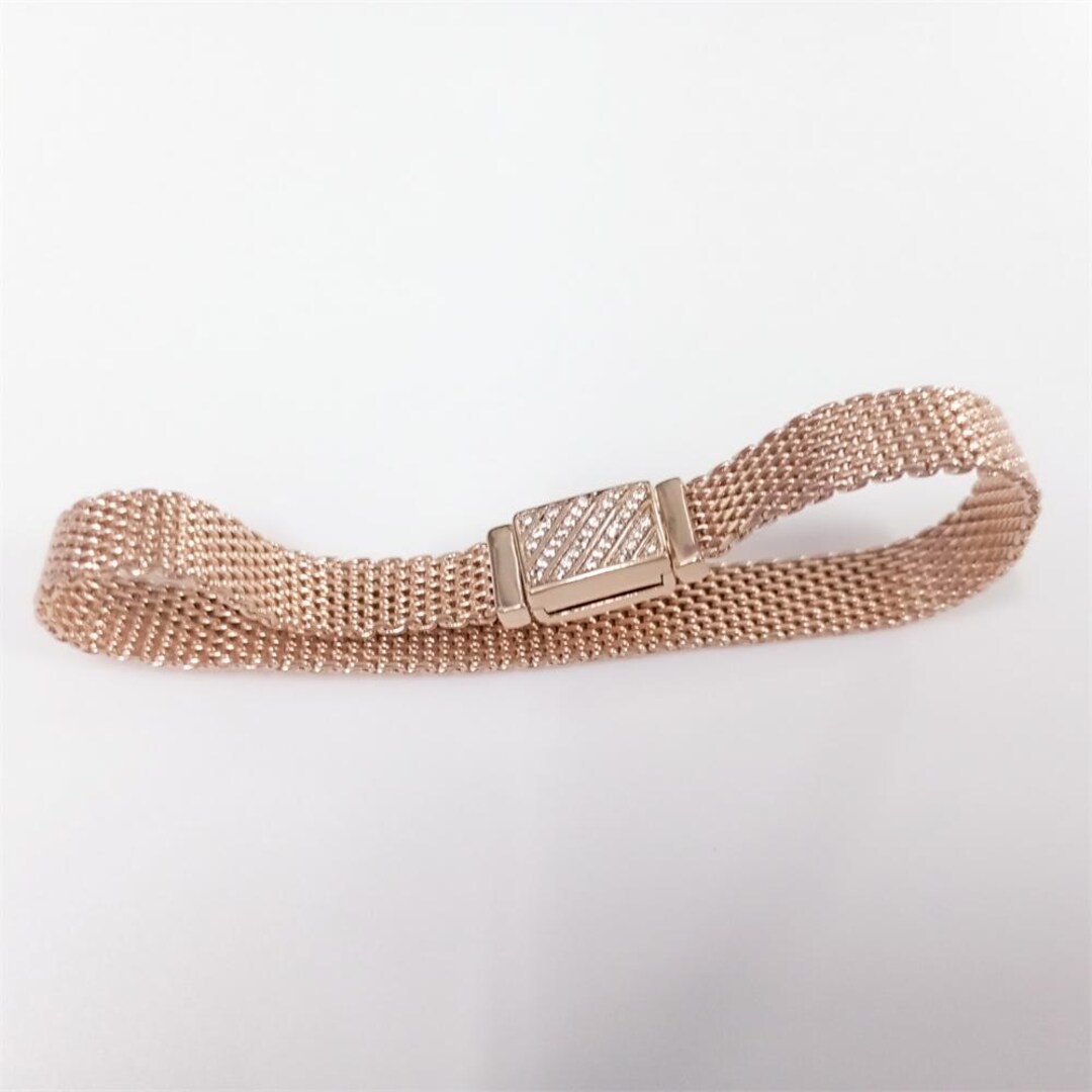 Pandora Reflexions Long Clasp Pavé Bracelet Rose Gold With Pouch - Etsy