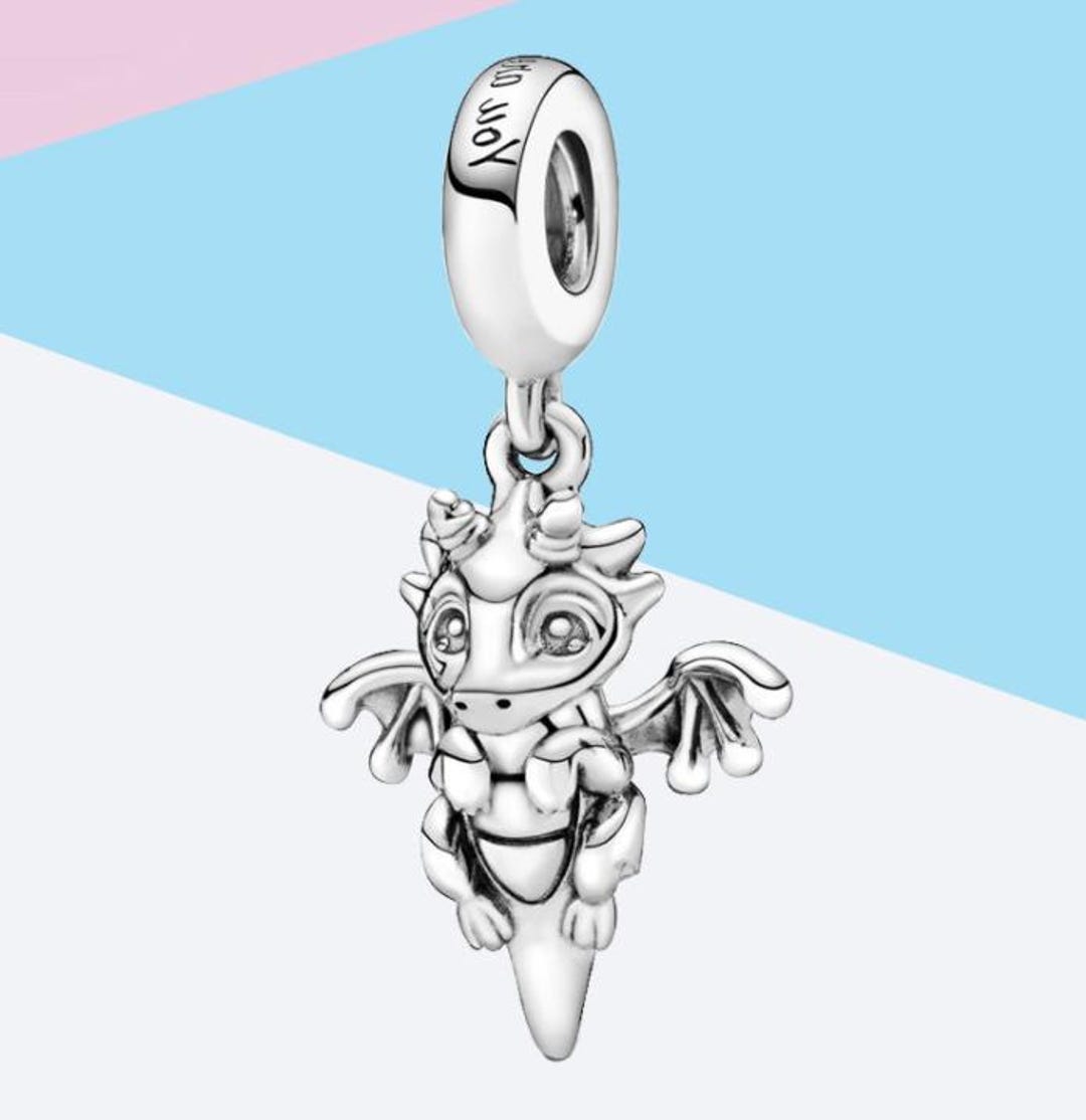 Silver Pandora You Are Magic Dragon Dangle Charm - Etsy