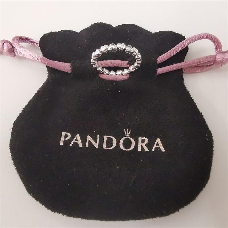 Pandora Chain of Hearts Stackable Ring Ale S925 Retired - Etsy