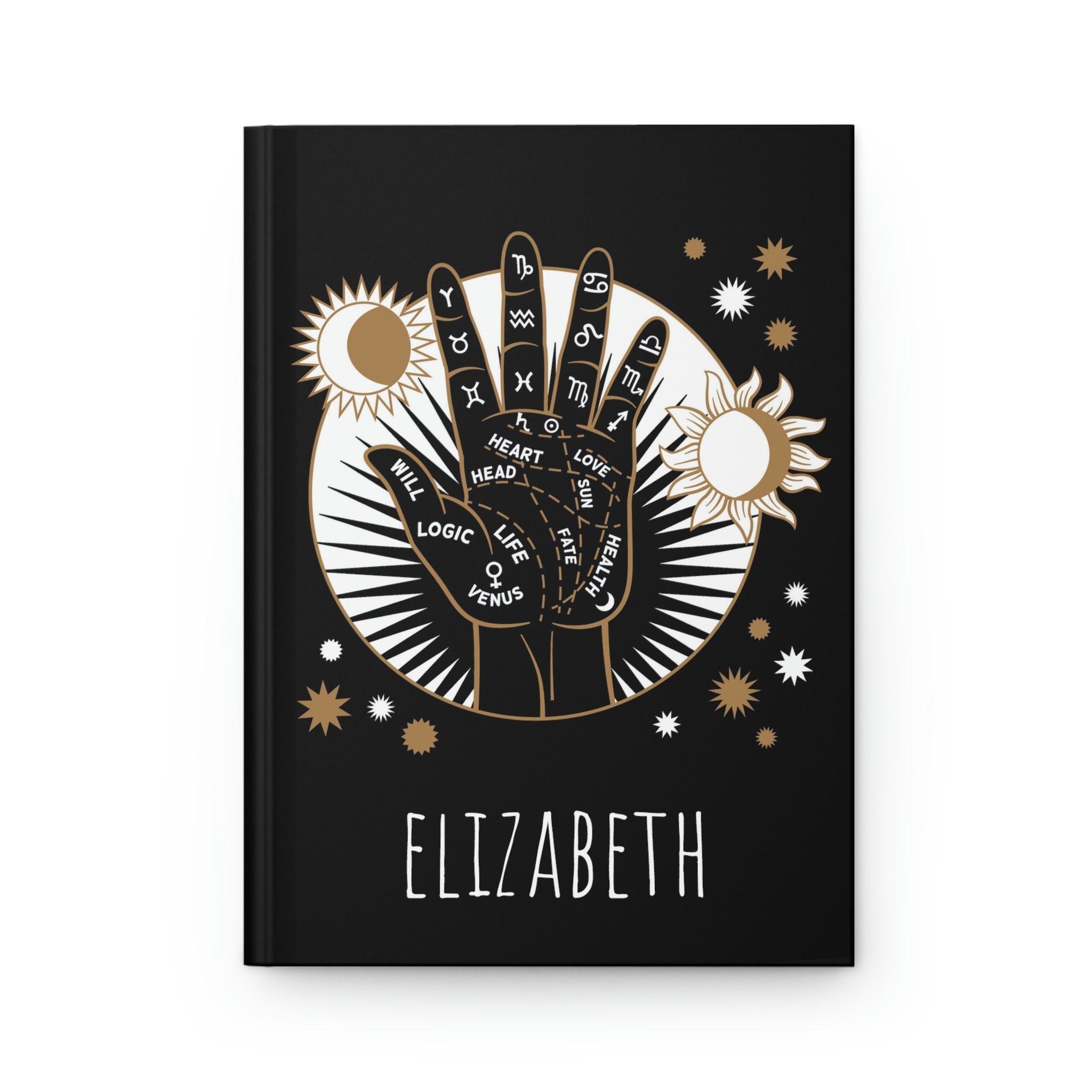 Palmistry Hand Astrology Journal Notebook for Women & Men Personalized ...