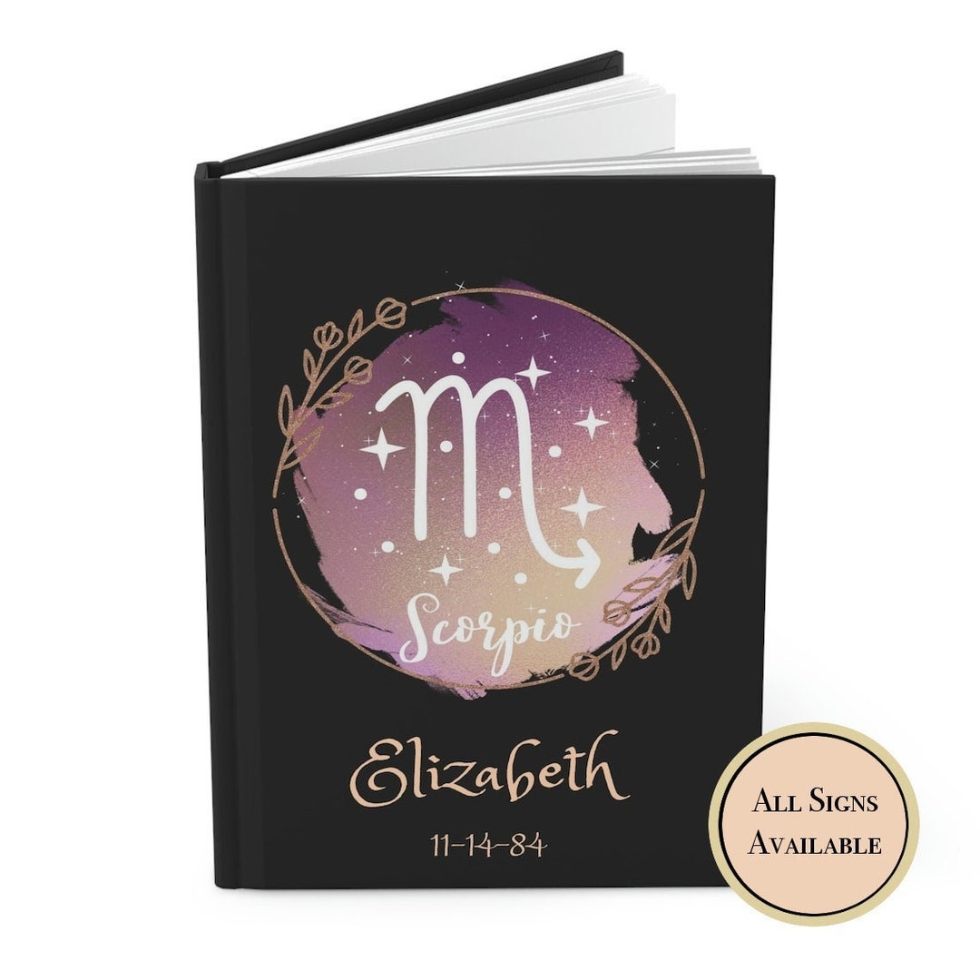 Personalized Zodiac Sign Journal for Women & Men | Custom Astrology ...