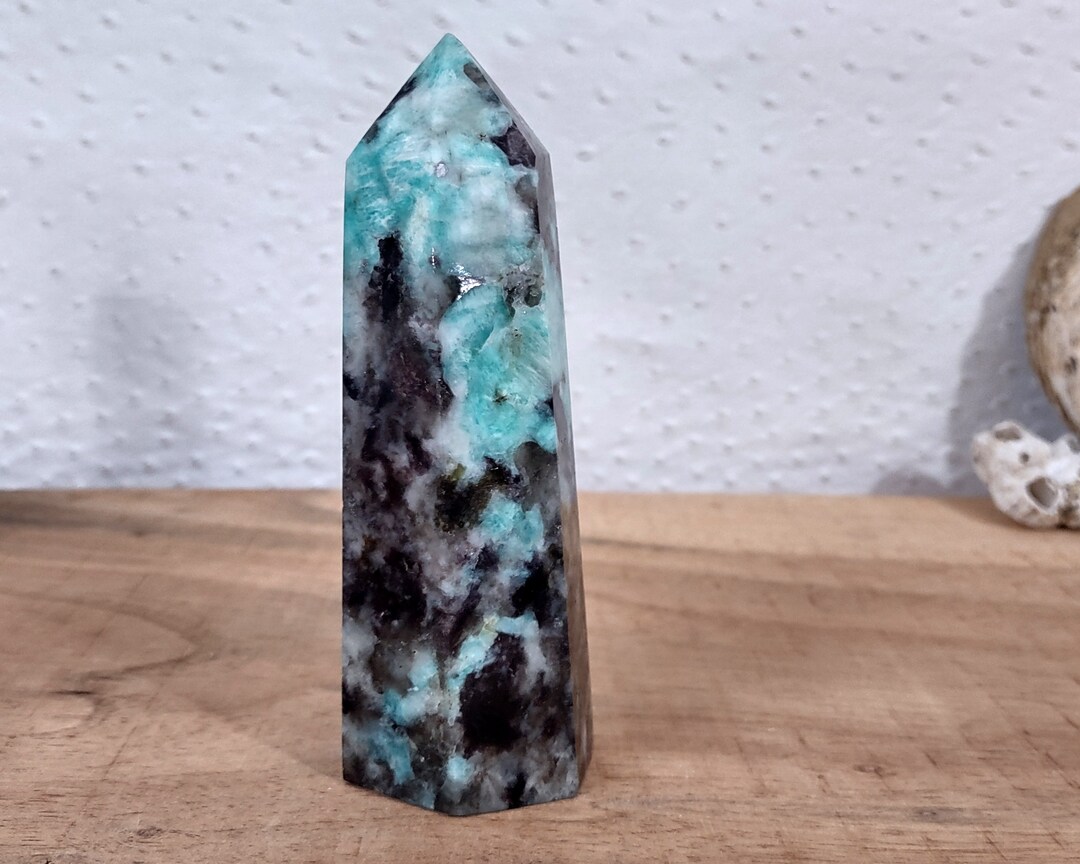 Amazonite, Smoky Quartz and Purple Mica Crystal Points - Etsy