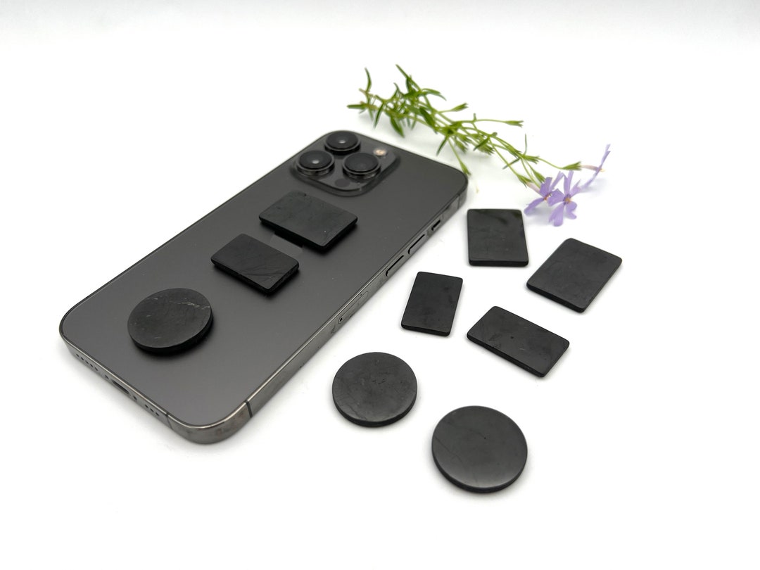 Shungite Phone Plate, Shungite Cell Phone Sticker, EMF Phone Protection ...
