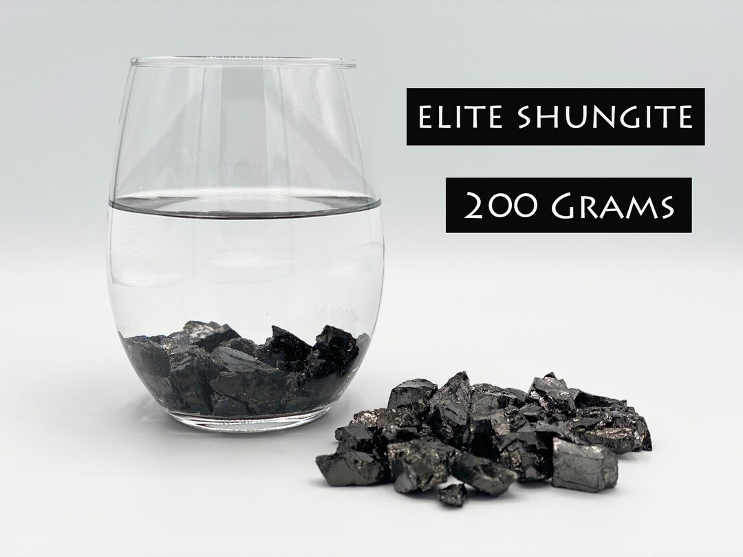 Elite Shungite for Shungite Water 200 Gr Healing Crystal Shungite Chunk Shungite Rock Crushed ...