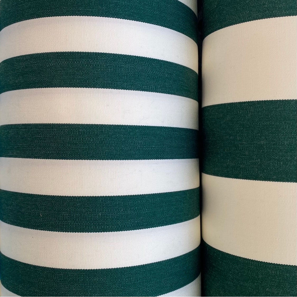 Sunbrella Forest Green and White Stripe Fabric for Indoor/ Outdoor ...