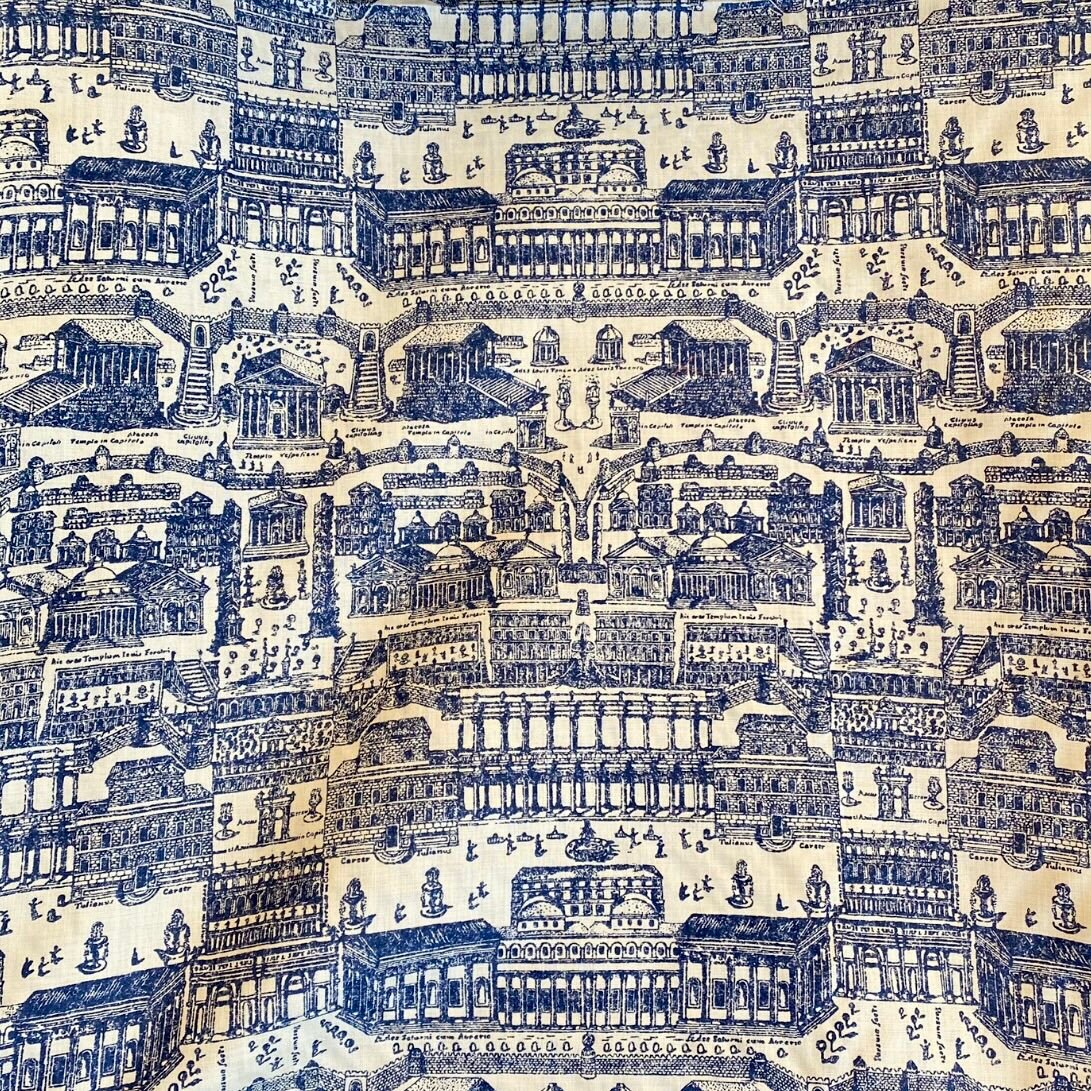 Toile Navy Design the Temple of Jupiter Optimus Maximus. Italian ...