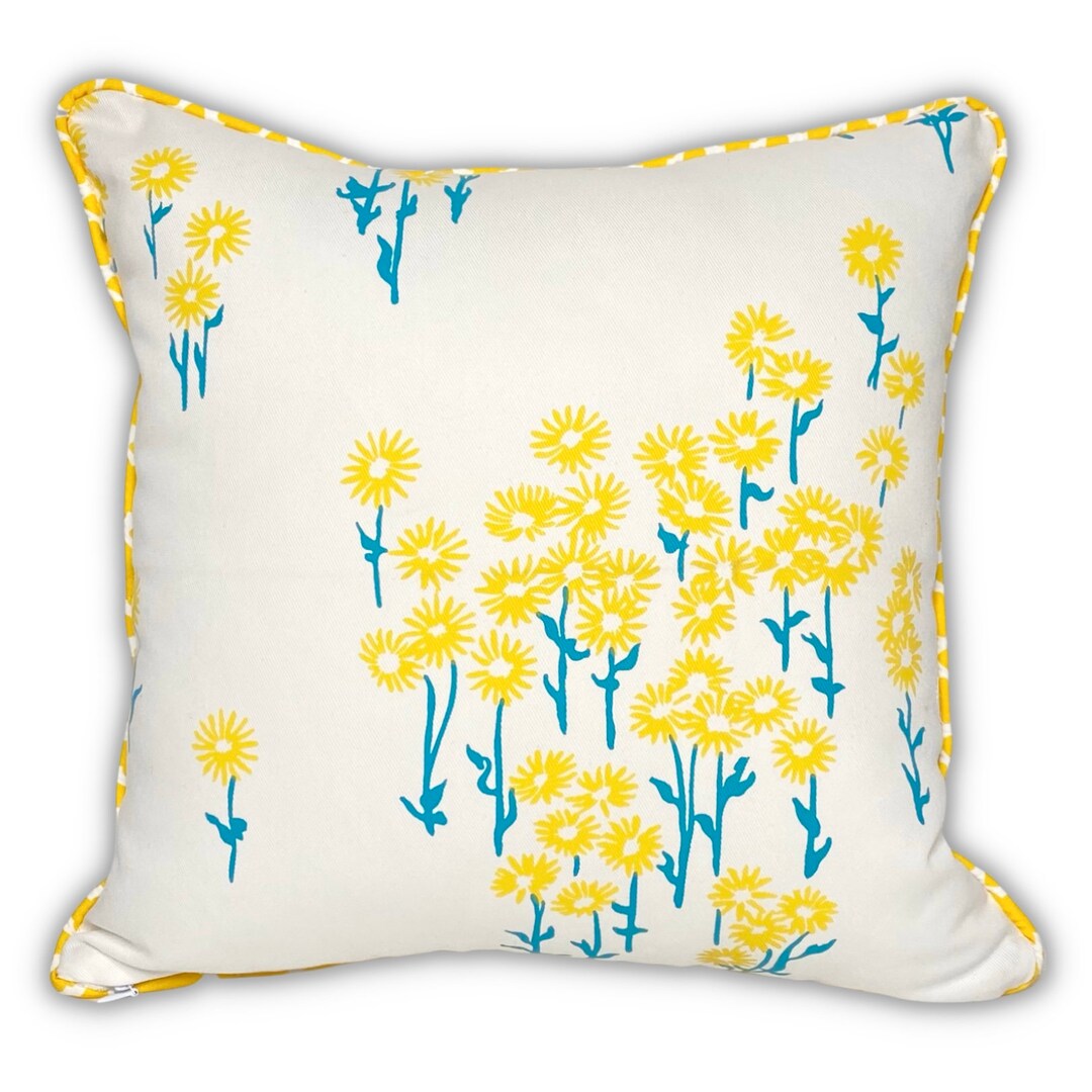 Florence Broadhurst Daisy Cushion Screen-printed Onto 100% Cotton ...