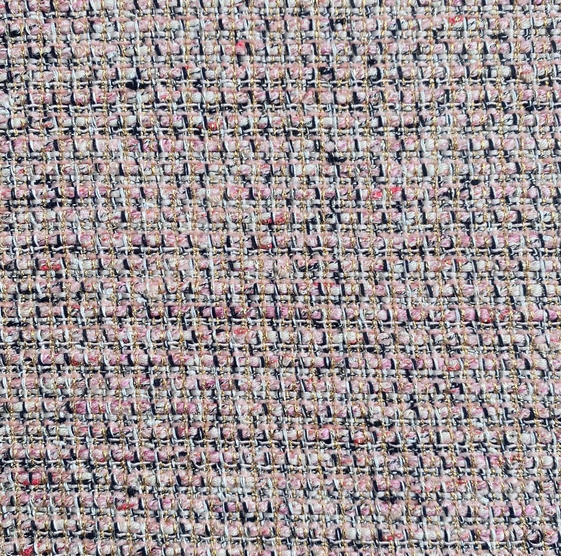 Chanel Bouclé Pink Upholstery Fabric. Designer Fabric, Upholstery Fabric, Chair Fabric, Boucle ...
