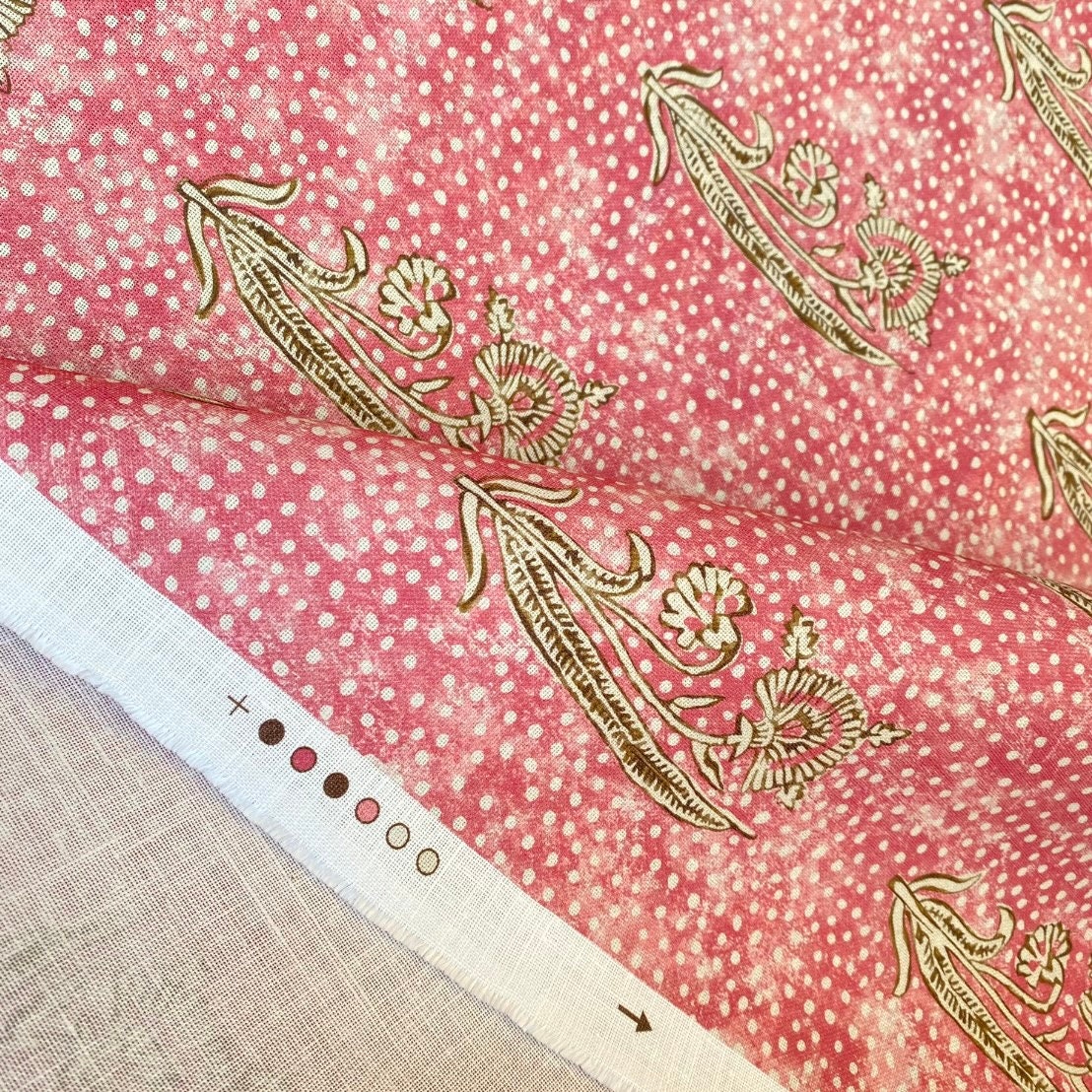 Lisa Fine Textiles Kalindi Design. Printed Onto 100% Linen. Dainty ...