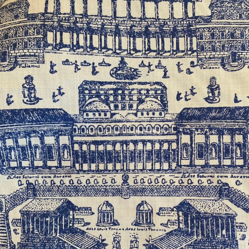 Toile Navy Design the Temple of Jupiter Optimus Maximus. Italian ...