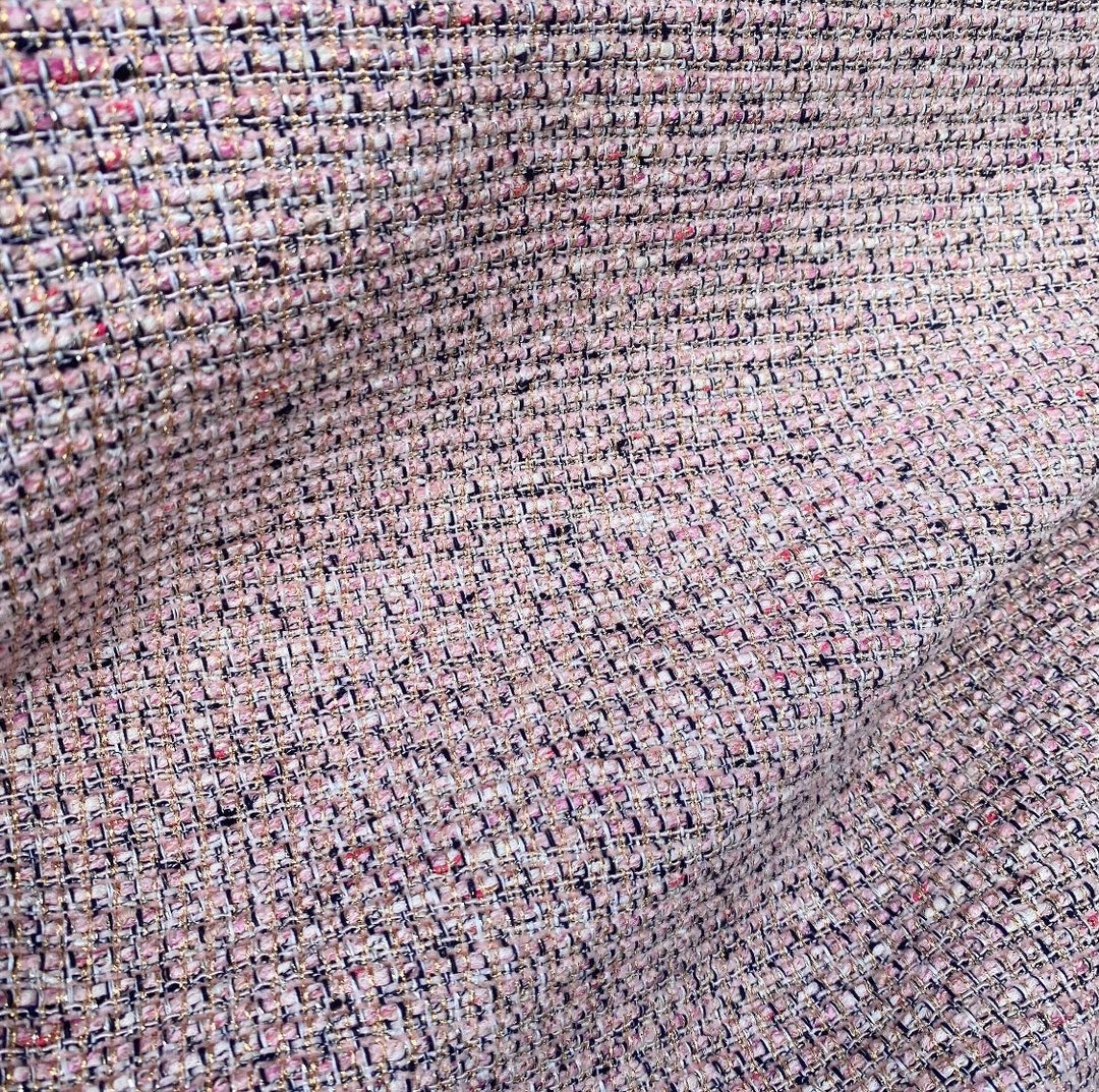 Chanel Bouclé Pink Upholstery Fabric. Designer Fabric, Upholstery ...
