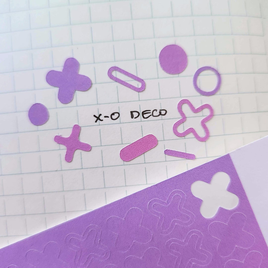 X-O Shapes Gradient Deco Stickers | Planner, Journal Stickers - Etsy
