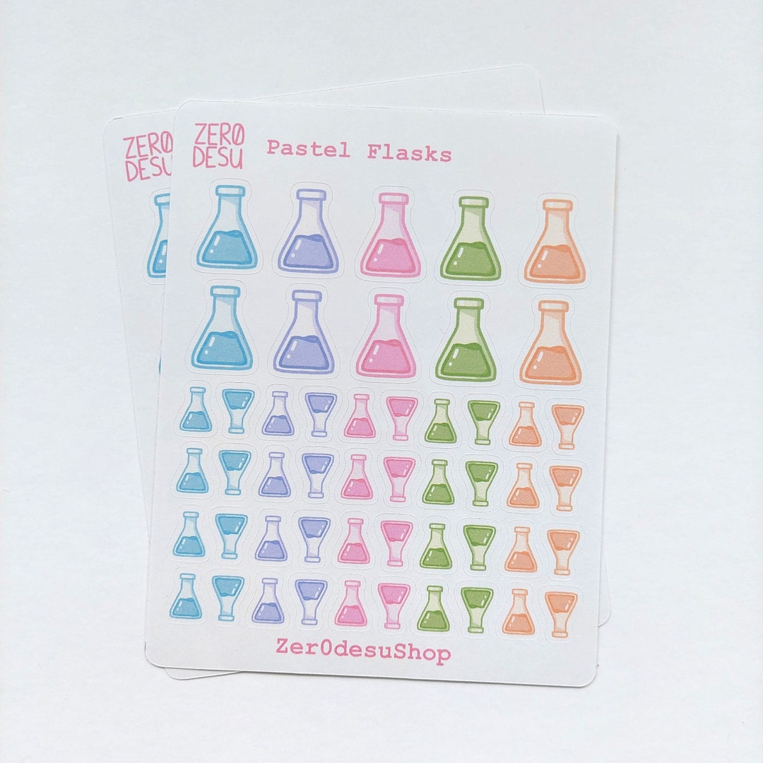 Erlenmeyer Flask Stickers | Matte Sticker Sheet - Etsy