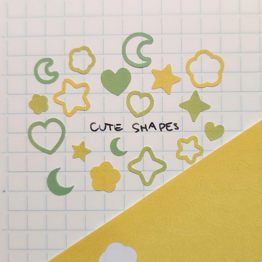 Cute Shapes Gradient Deco Stickers | Planner, Journal Stickers - Etsy