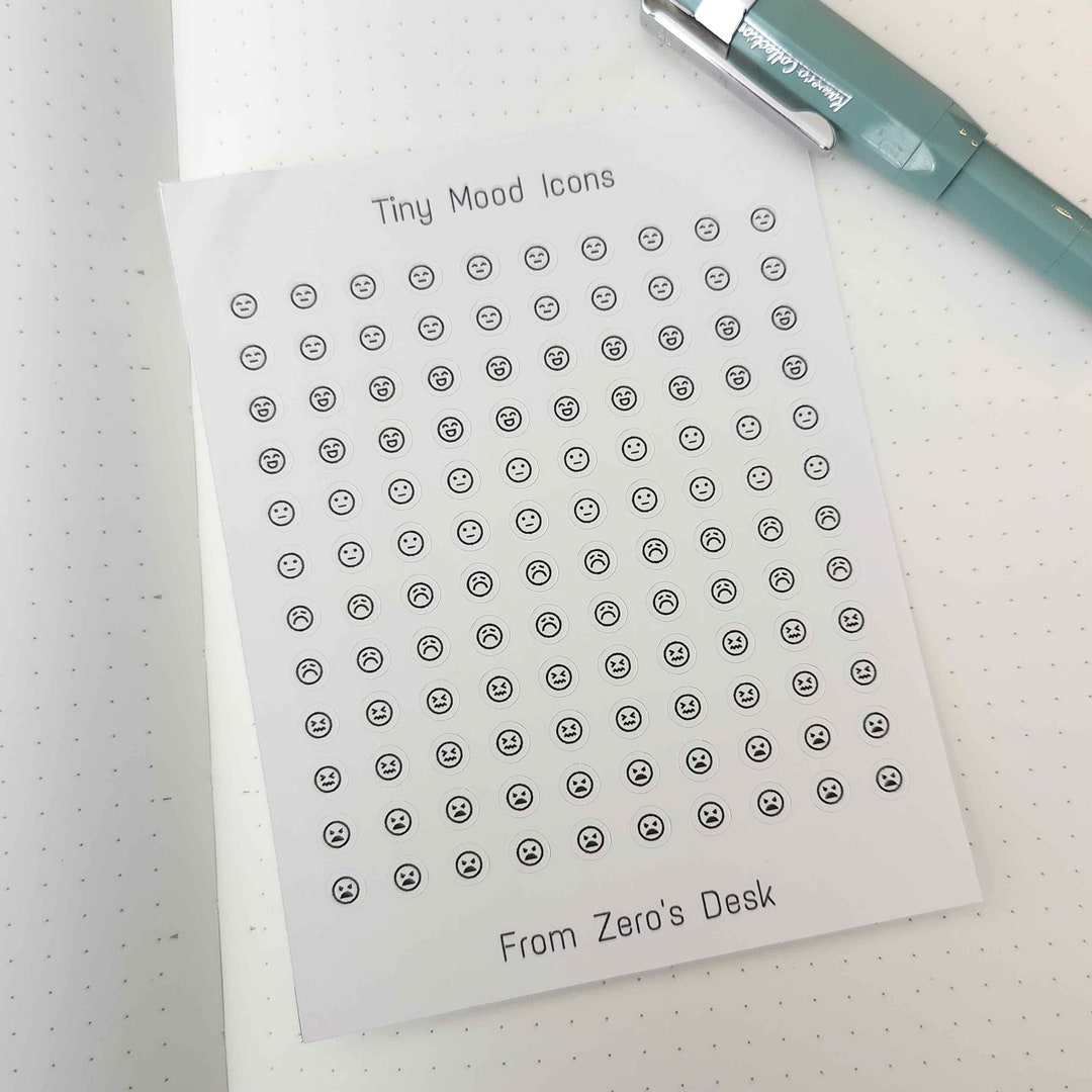Tiny Mood Icon Stickers - Etsy