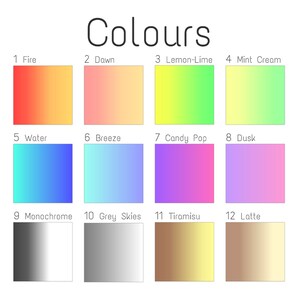 Cute Shapes Gradient Deco Stickers Planner, Journal Stickers - Etsy