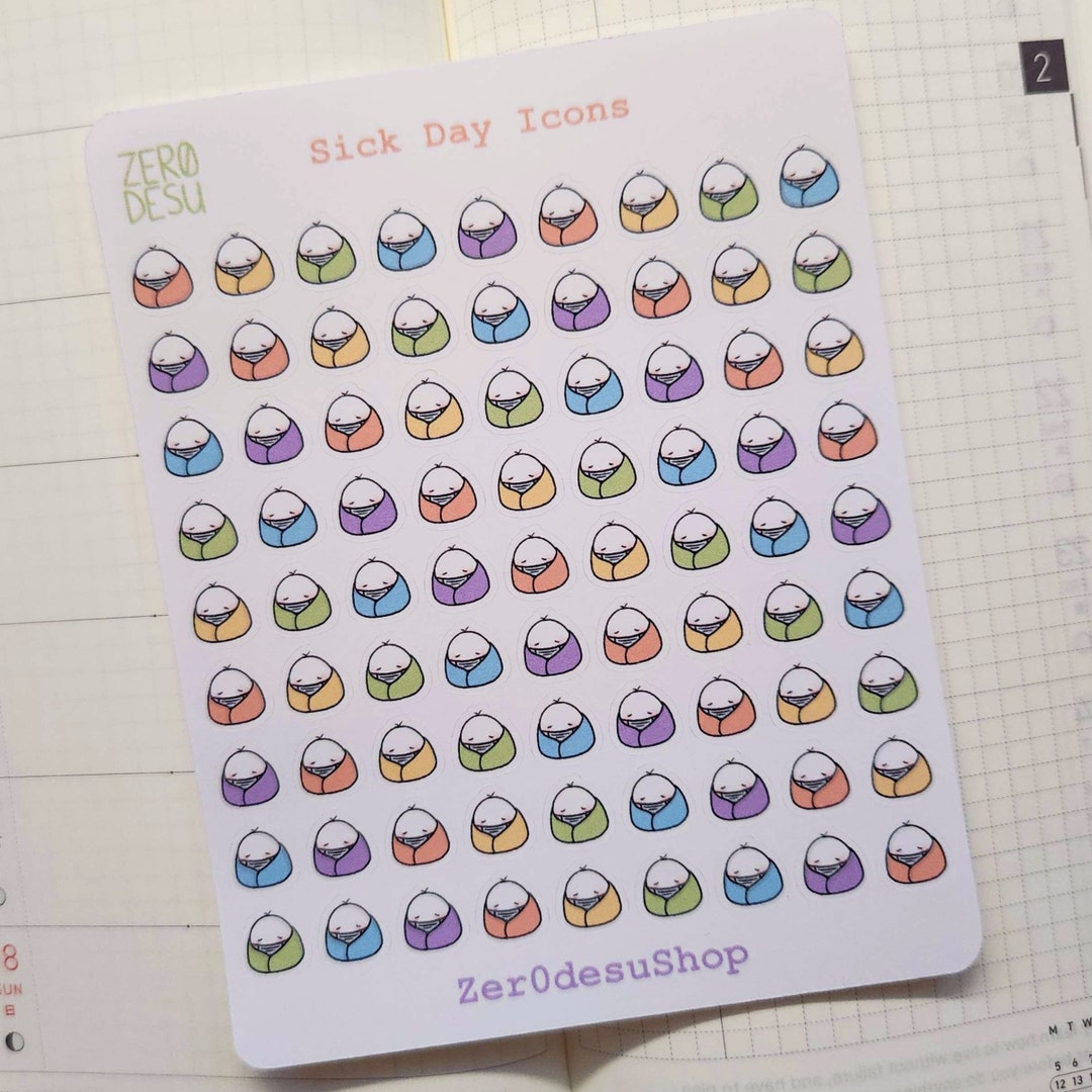 Sick Day Icons | Planner, Journal Stickers - Etsy