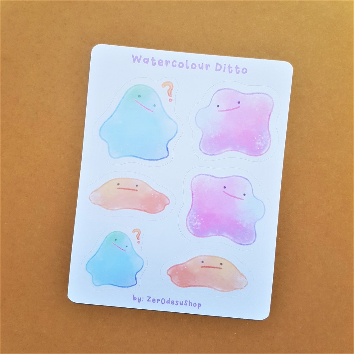 Watercolour Ditto Sticker Sheet Pokemon Sticker Planner - Etsy Canada