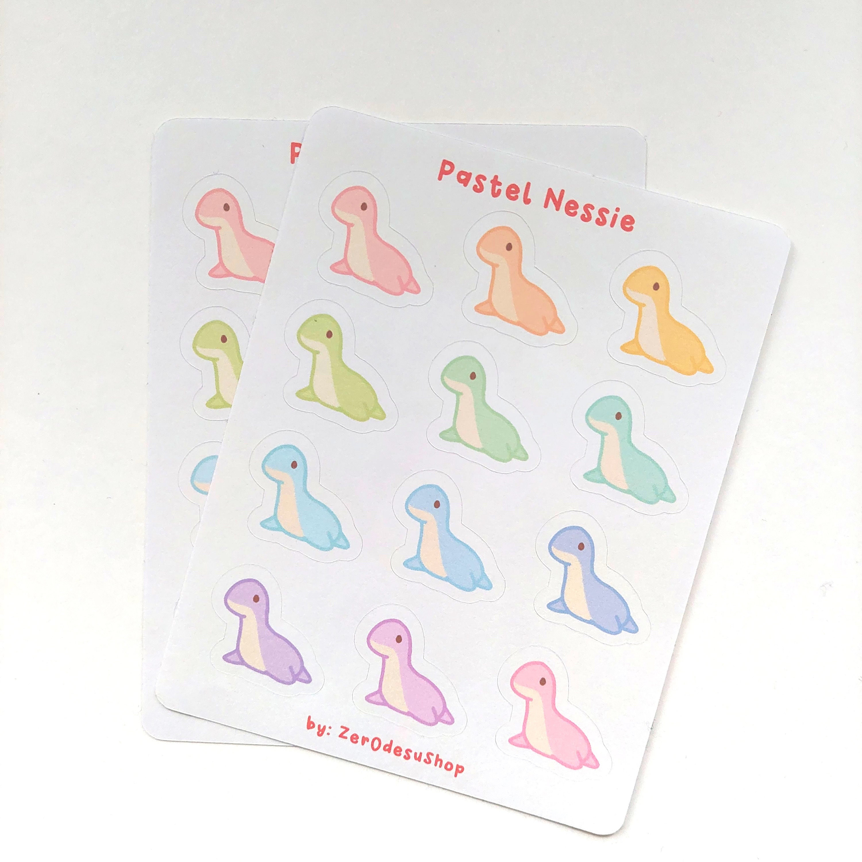 Cute Pastel Nessie Sticker Sheet Matte Stickers - Etsy